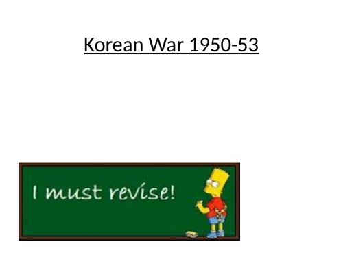 Korean War revision ppt | Teaching Resources