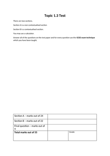 Secondary teaching resources