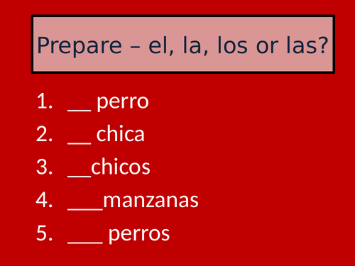 algun/alguna/algunos/algunas | Teaching Resources