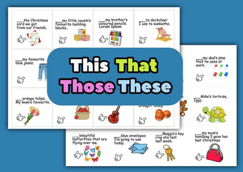 This, That, Those, These | Teaching Resources