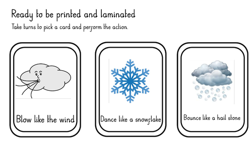 Weather action game | Teaching Resources
