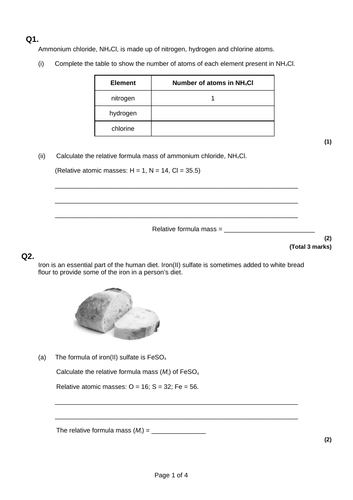 Ar, Mr and Isotopes | Teaching Resources