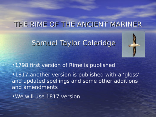 The Rime of the Ancient Mariner | Teaching Resources