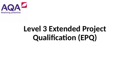 EPQ Pitch PowerPoint | Teaching Resources