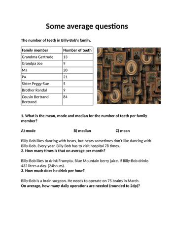 Averages | Teaching Resources