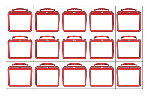 Lunch Box Name Labels | Teaching Resources