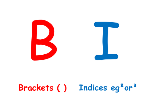 BIDMAS Poster Display | Teaching Resources