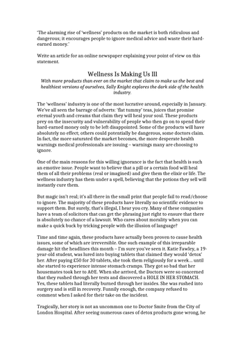 AQA English Language P2, Q5 2 x articles | Teaching Resources