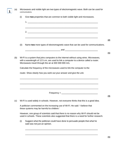 Aqa Gcse Physics 9 1 P13 3 Communications Full Lesson Teaching