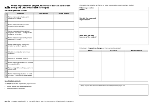 Urban issues and challenges revision lesson (AQA Geography) | Teaching ...