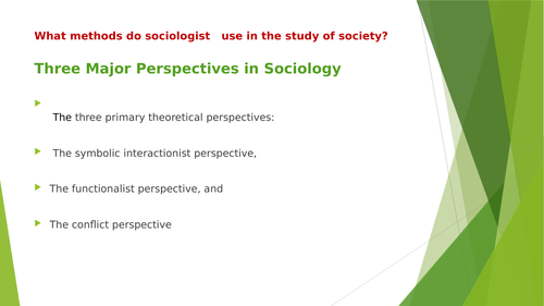 What methods do sociologists use to study the society? | Teaching Resources