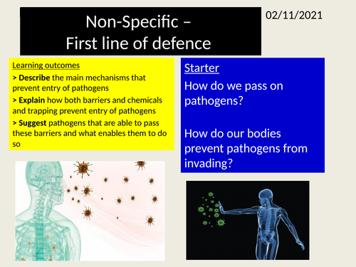 AQA GCSE First line of defence | Teaching Resources
