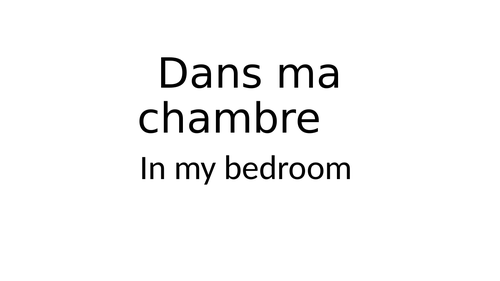 Dans ma chambre - in my bedroom | Teaching Resources