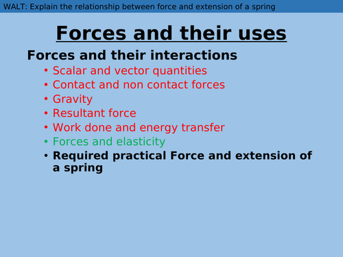 Elastic forces and Hookes Law | Teaching Resources