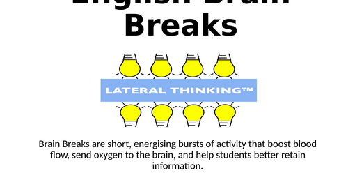 Maths, English and fun brain breaks | Teaching Resources
