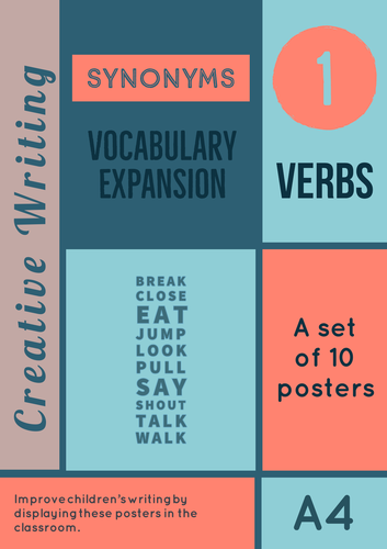 Poster: 10 Verbs for Creative Writing | Teaching Resources
