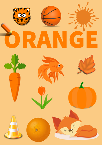 Colour Poster: Orange | Teaching Resources