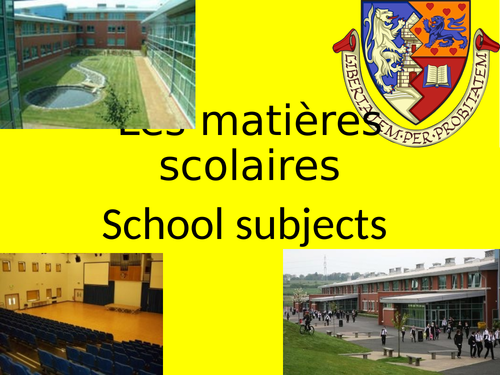 Les matières scolaires - school subjects | Teaching Resources