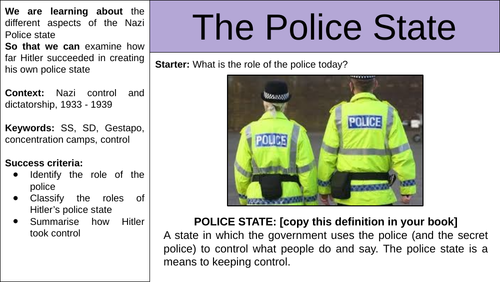 The Nazi Police State | Teaching Resources