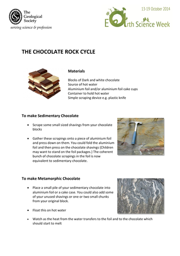 8Hd Rock Cycle with chocolate | Teaching Resources