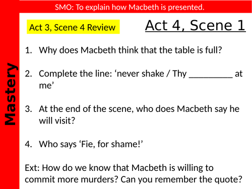 Macbeth - Act 4 | Teaching Resources