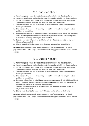 AQA GCSE Physics (9-1) - P3.1 Energy demands FULL LESSON | Teaching ... AQA GCSE Physics (9-1) - P3.1 Energy demands FULL LESSON | Teaching ...