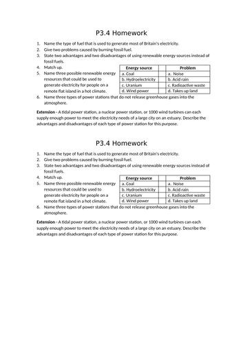 AQA GCSE Physics (9-1) - P3.4 Energy and the environment FULL LESSON ...