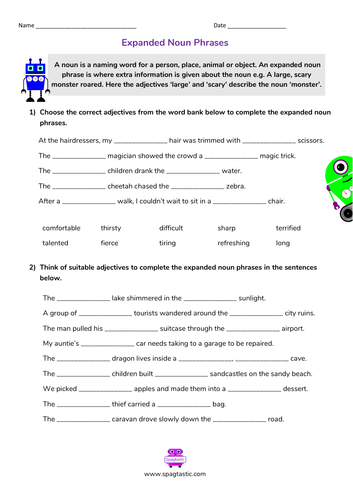 Expanded Noun Phrases | Teaching Resources