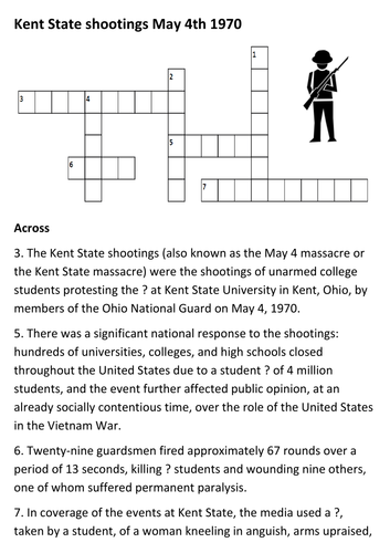Kent State shootings Crossword | Teaching Resources
