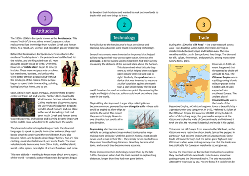 Why Europeans Explored - European Exploration Unit | Teaching Resources