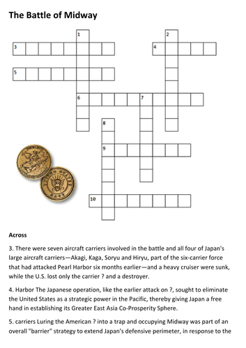 The Battle of Midway Crossword | Teaching Resources