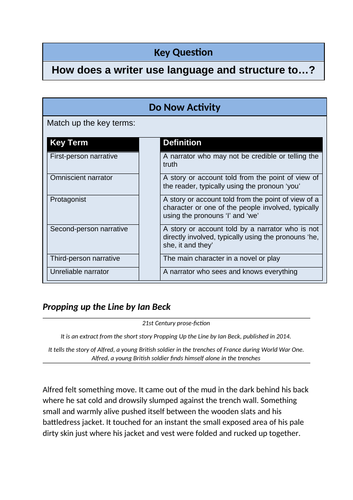 KS3 English Language - remote or in class | Teaching Resources