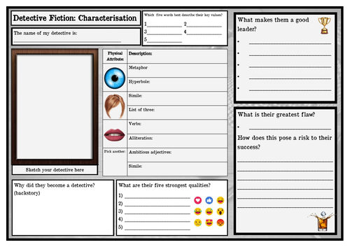 Detective Fiction - Designing a Character - Creative Writing | Teaching ...