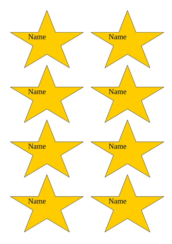 Name star reward chart labels classroom display resource A4 | Teaching ...