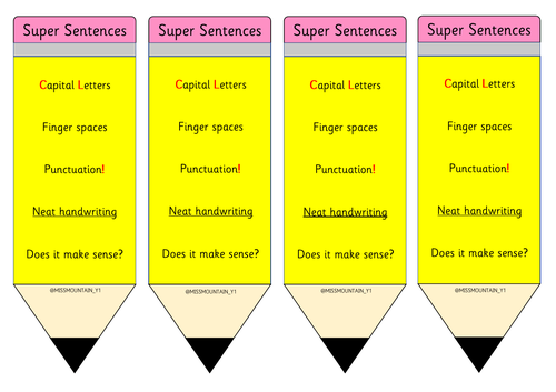 Super Sentence Pencils | Teaching Resources