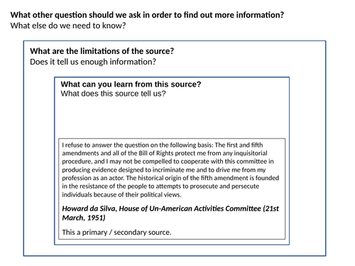 The House of Un-American Activities Committee (HUAC) Source Analysis ...