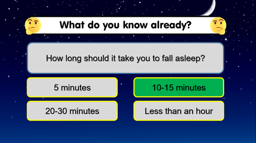 Getting Good Sleep: Snoozing Your Way to Success | Teaching Resources