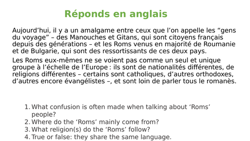 Les roms | Teaching Resources