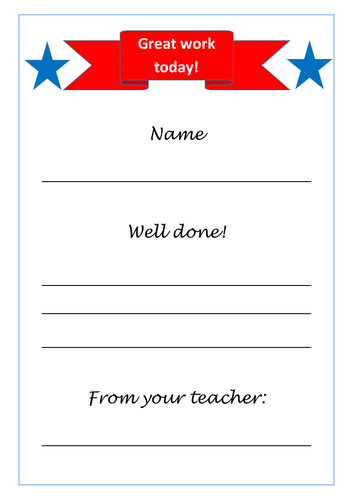 Teacher reward certificate incentive A4 print and sign | Teaching Resources