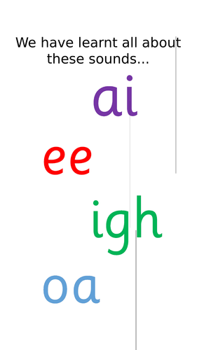 Revision of sounds activity - ai, ee, igh, oa | Teaching Resources