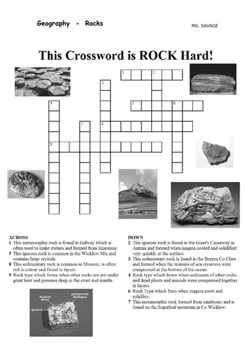 Rocks Wordsearch | Teaching Resources