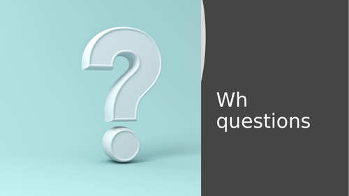 Wh-questions with visual questions | Teaching Resources