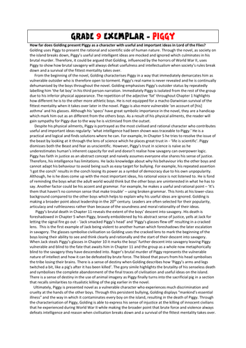 Piggy Lord of the Flies | Teaching Resources