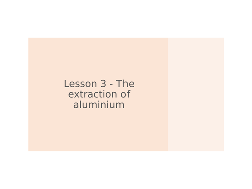 AQA GCSE Chemistry (9-1) - C6.3 The extraction of aluminium FULL LESSON ...