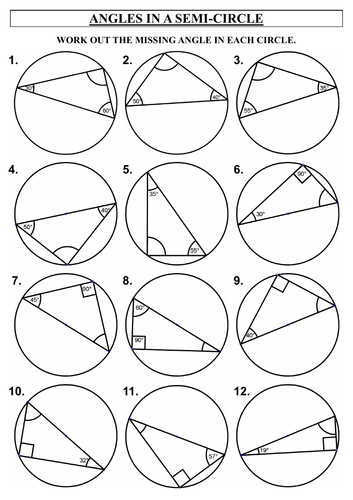 Circle Theorems Worksheets | Teaching Resources Circle Theorems Worksheets | Teaching Resources