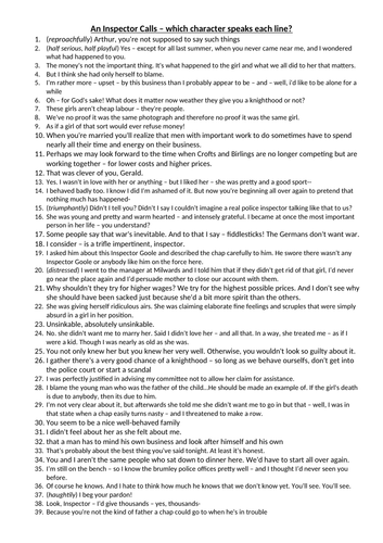 An Inspector Calls Quiz | Teaching Resources