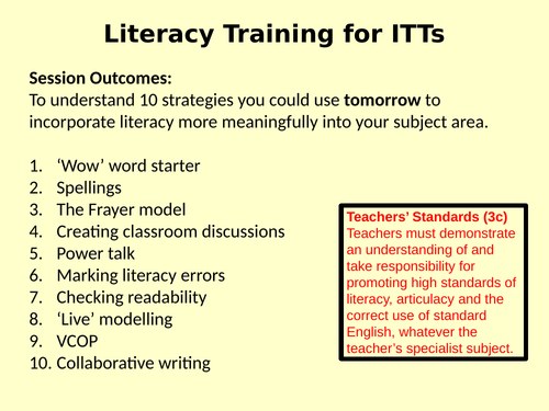 Literacy Training | Teaching Resources