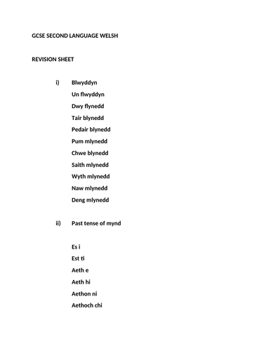 Essential Grammar for GCSE WELSH SECOND LANGUAGE A* Cymraeg Ail Iaith ...