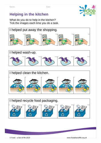 Food route - Helping in the kitchen | Teaching Resources