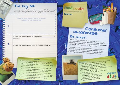 Food route - Consumer awareness journal | Teaching Resources